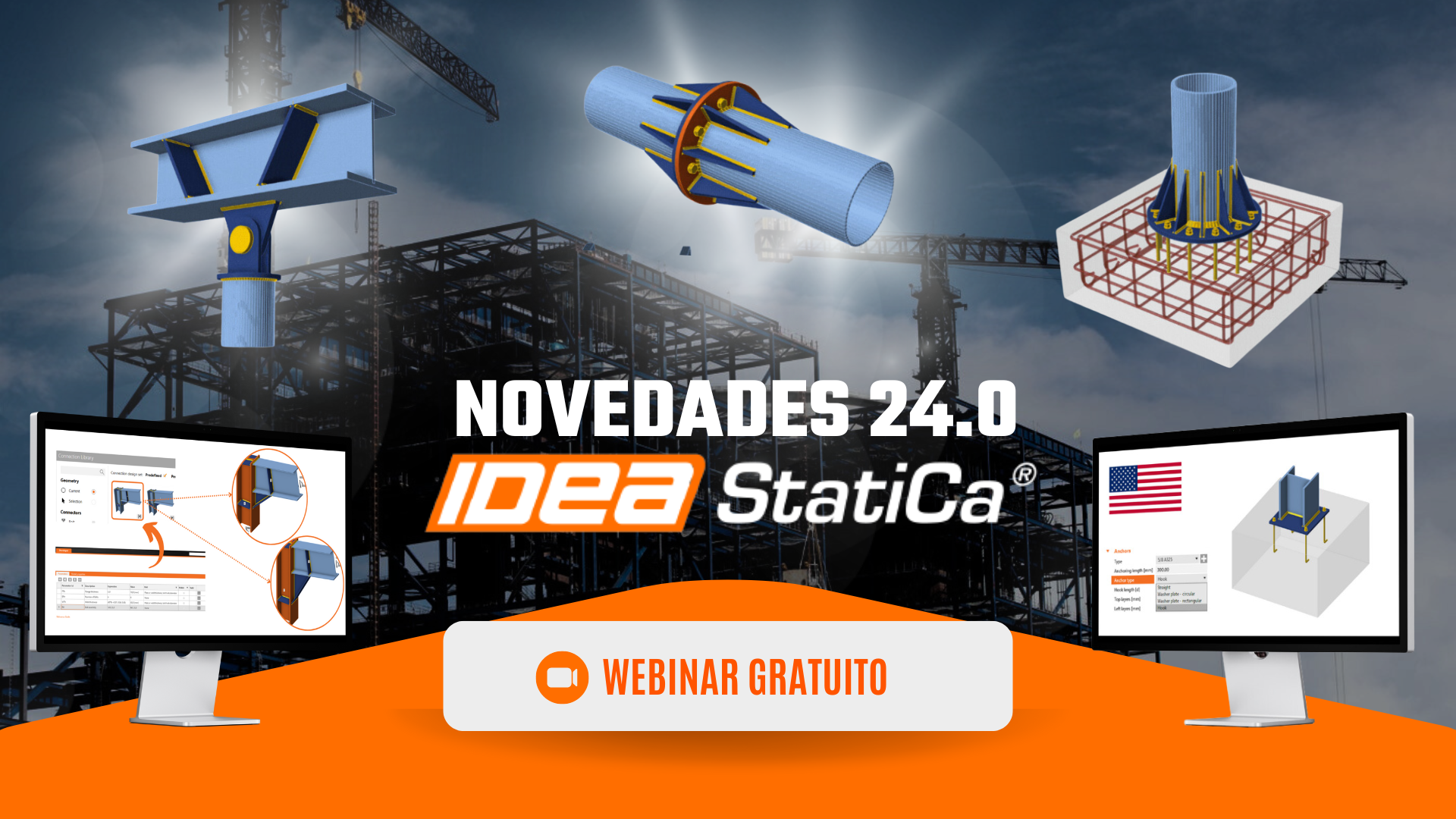 Webinar gratuito | ¡Ya está aquí la nueva versión de IDEA StatiCa 24.0!